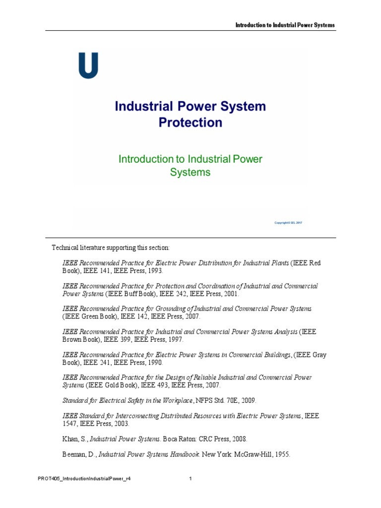 An Overview of Industrial Power System Design and Configuration | PDF ...