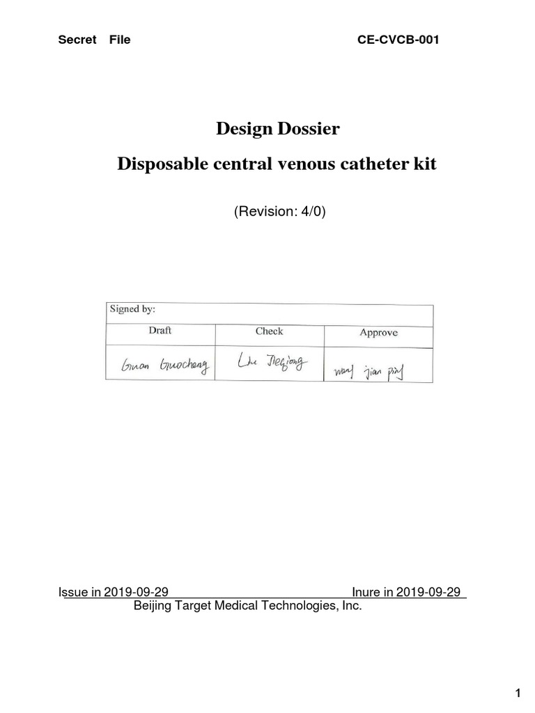 Design and Development of a Disposable Central Venous Catheter Kit ...