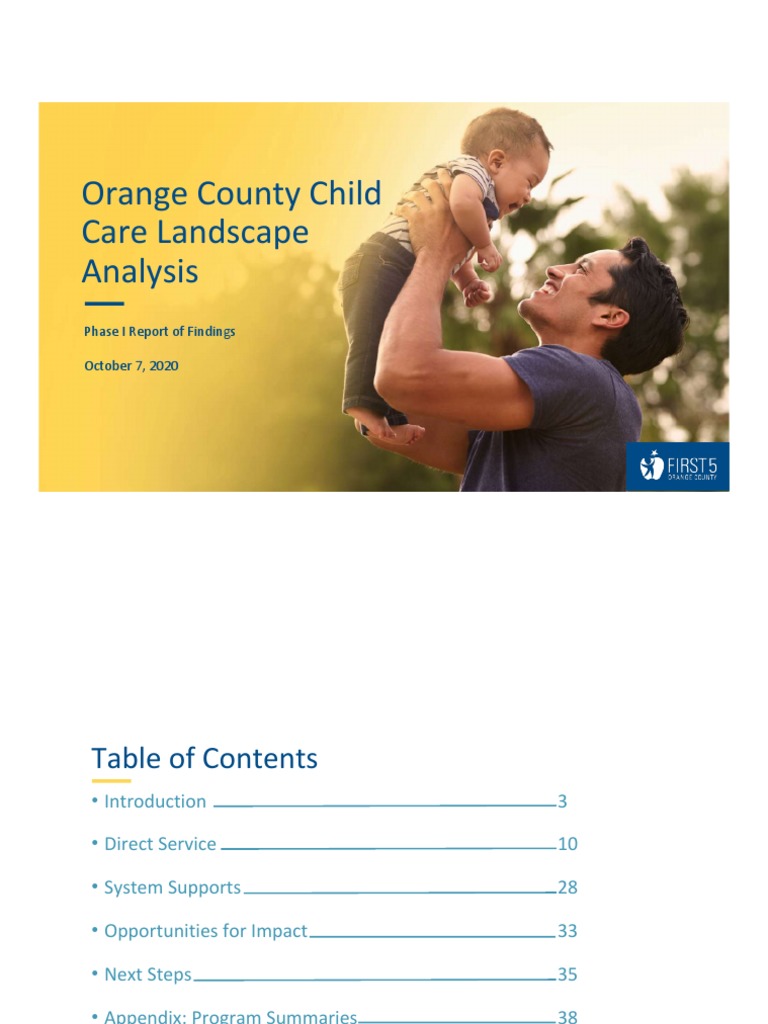 First 5 OC - Phase I Child Care Landscape Scan - Report of Findings ...