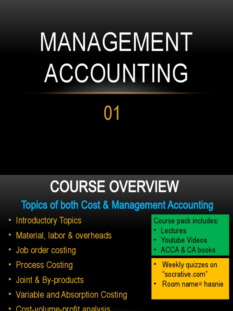 Ma - 01 | PDF | Accounting | Management Accounting