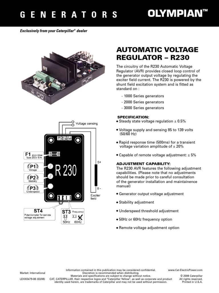 Lehx0479-06 (1) R230 | PDF | Electric Generator | Electrical Engineering