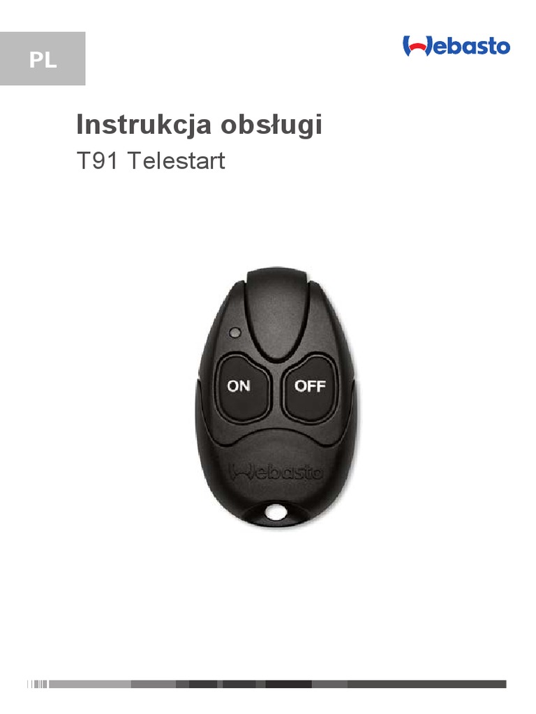 T91 Telestart Webasto Instrukcja Obsługi | PDF