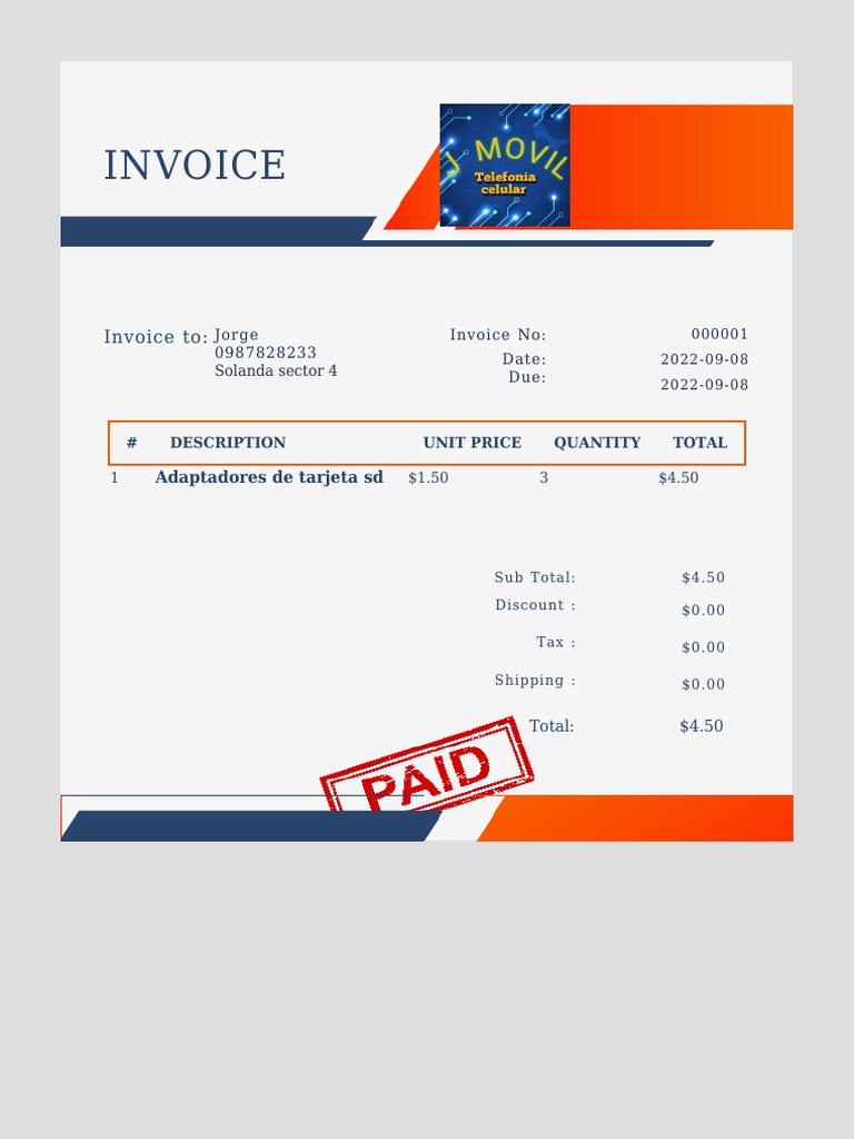 Invoice MwB01 | PDF