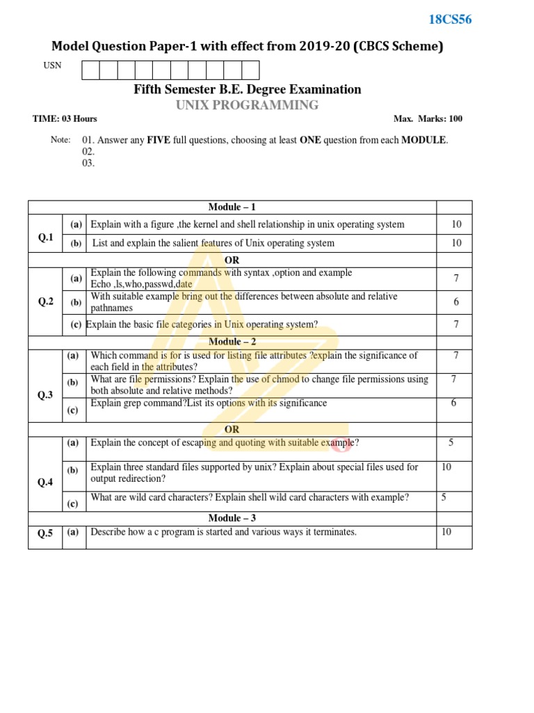 Unix Modelqp@Azdocuments - in | Download Free PDF | Computer Program ...