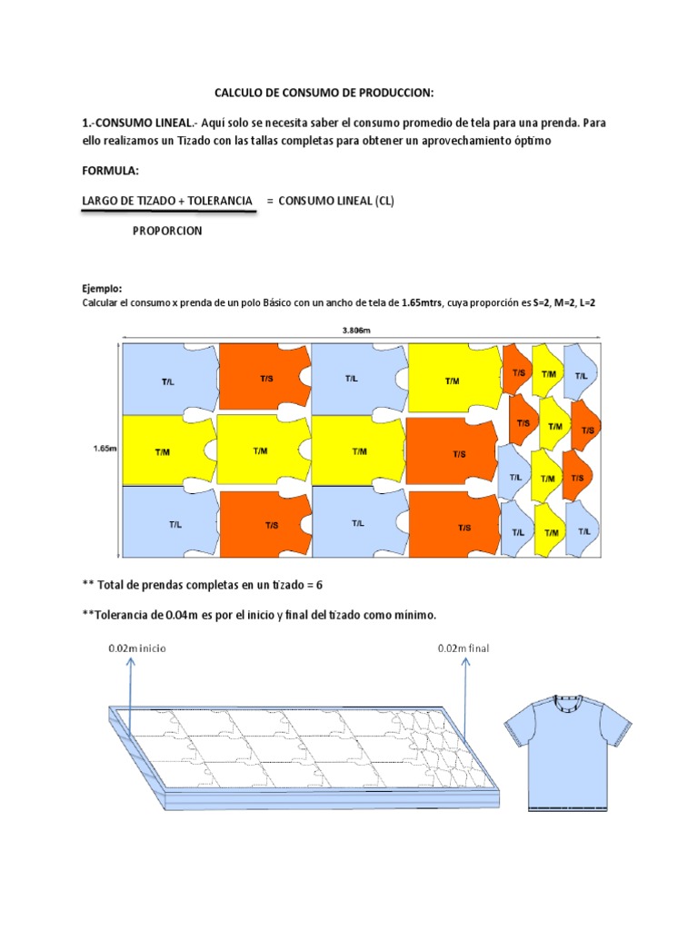 Calculo De Consumo De Produccion Pdf