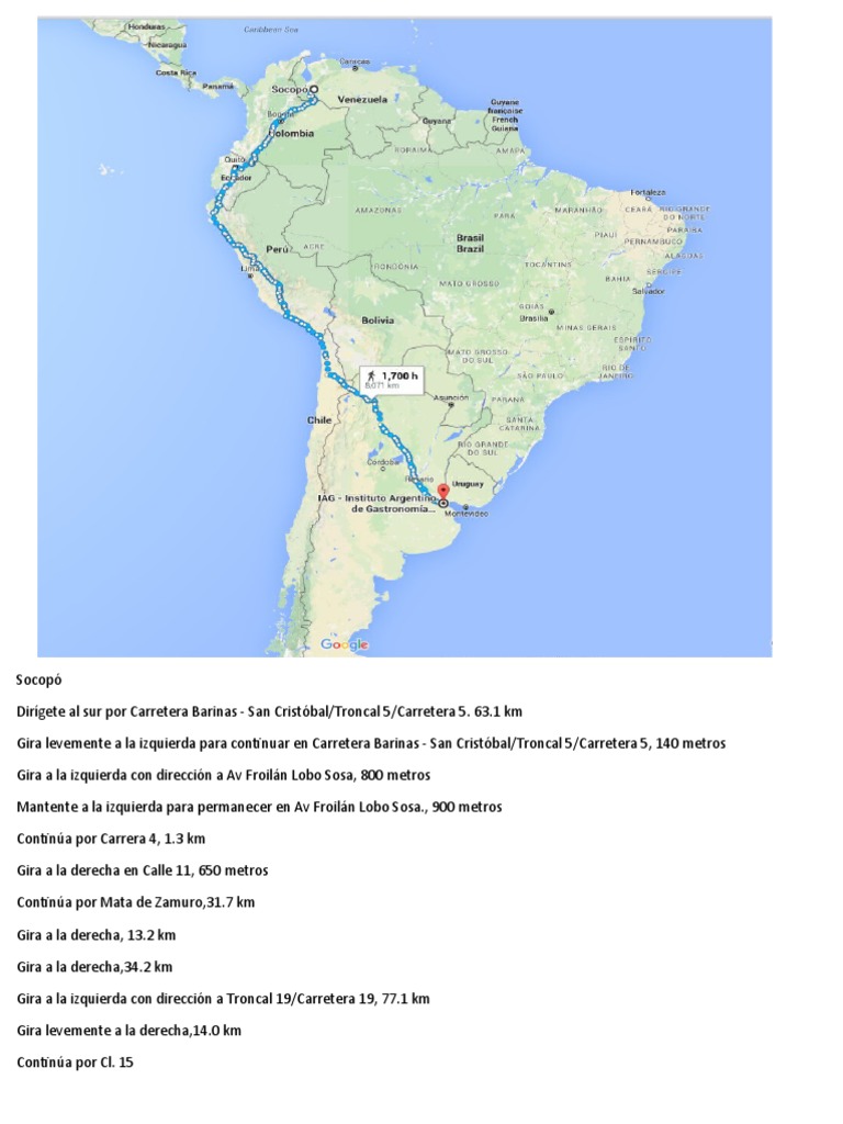 Ruta de Socopó a San Cristóbal | PDF | Cocina, comidas y vino ...