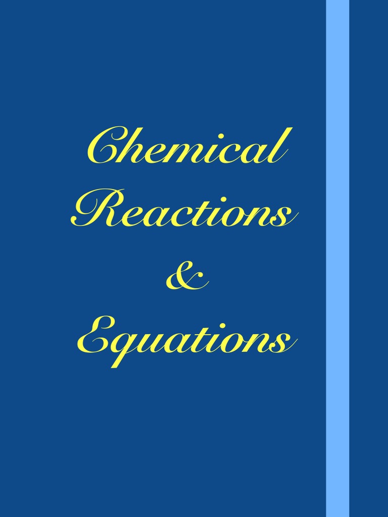 Handwritten Notes - Chemical Reactions and Equations - Chemical ...