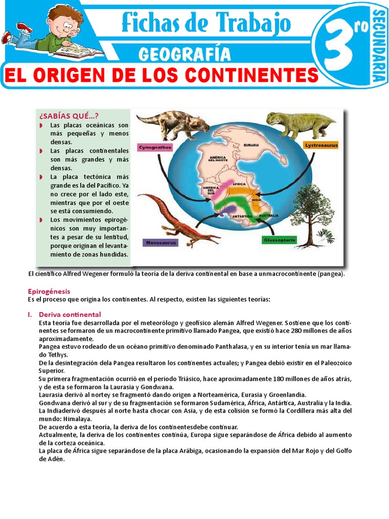 Teorías sobre la Epirogénesis y Deriva Continental | PDF | Placas ...