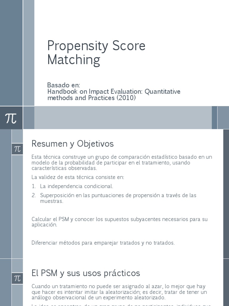 Propensity Score Matching: Basado En: Handbook On Impact Evaluation: Quantitative Methods and ...