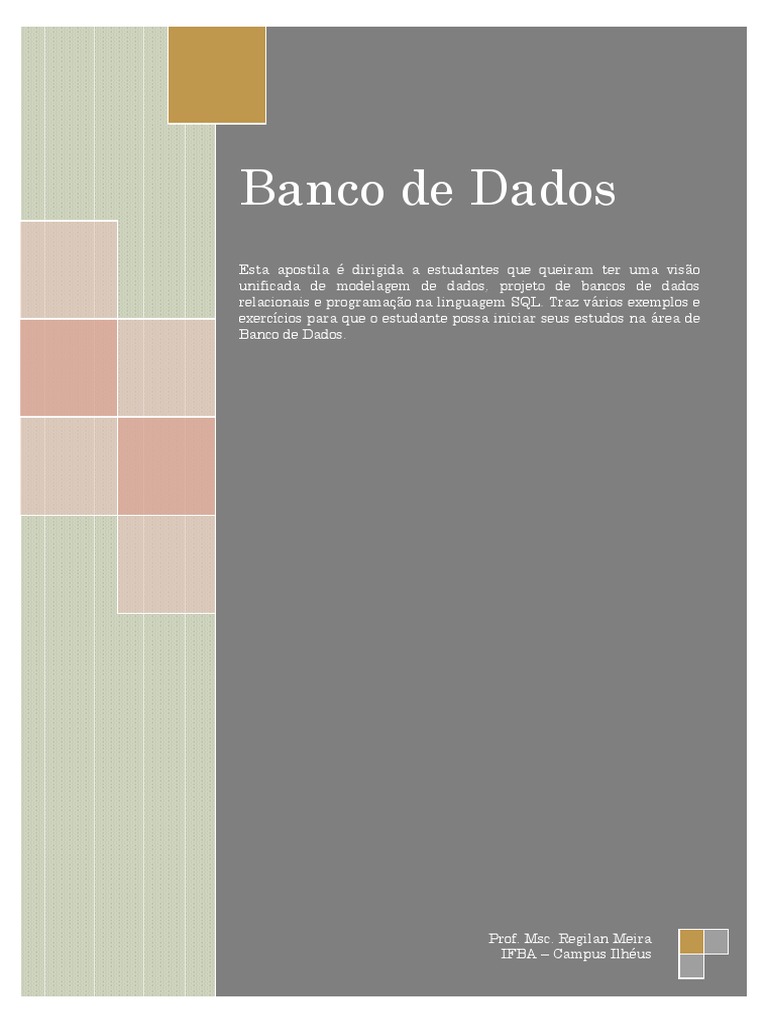 Apostila Banco de Dados MBOM | PDF | SQL | Bancos de dados