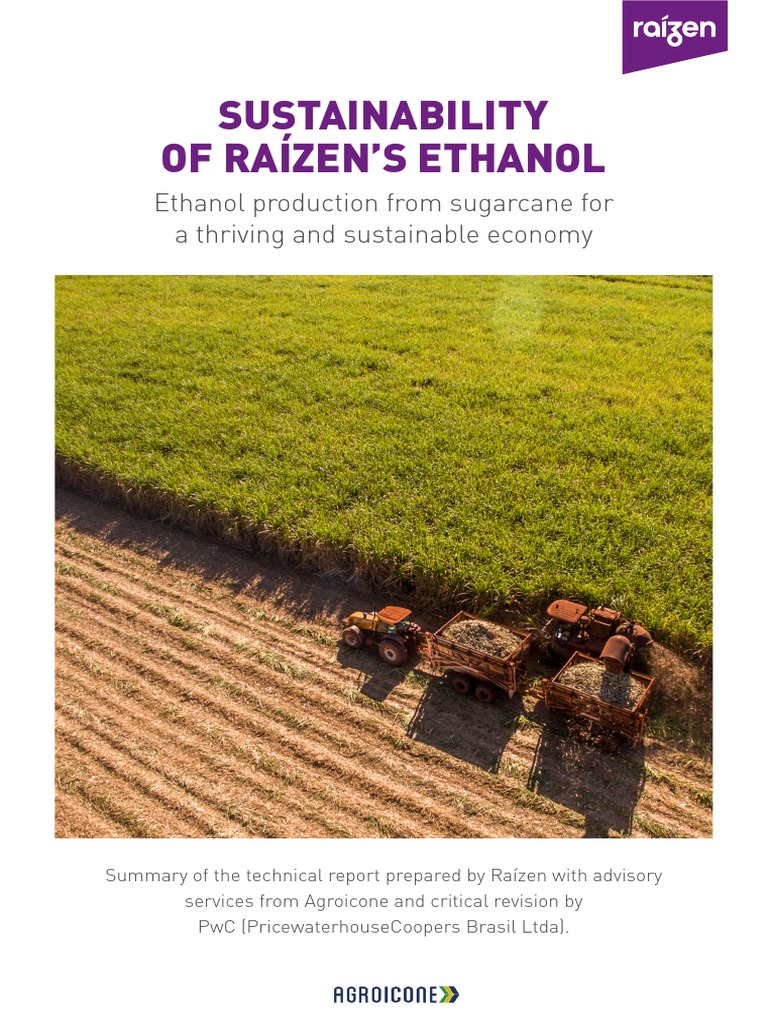 Raízen's Sustainable Ethanol Practices | PDF | Low Carbon Economy | Biomass