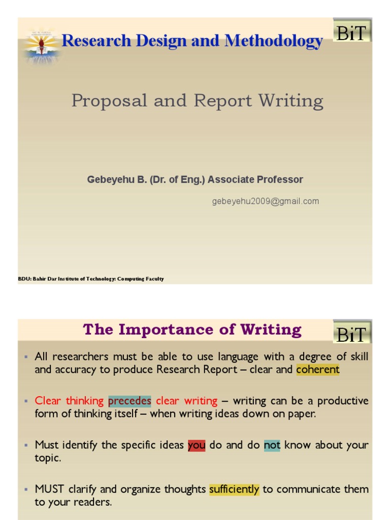Part 9 - Proposal and Report Writing | PDF