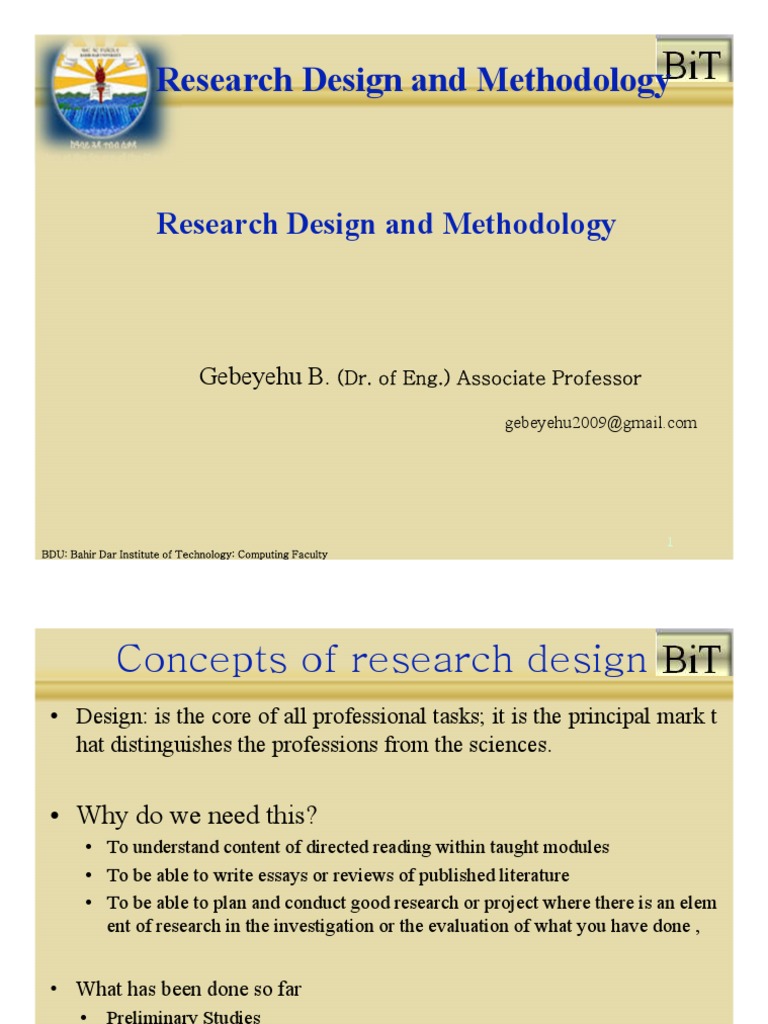 Part - 2 - Research Design and Methodology | PDF | Experiment | Survey ...