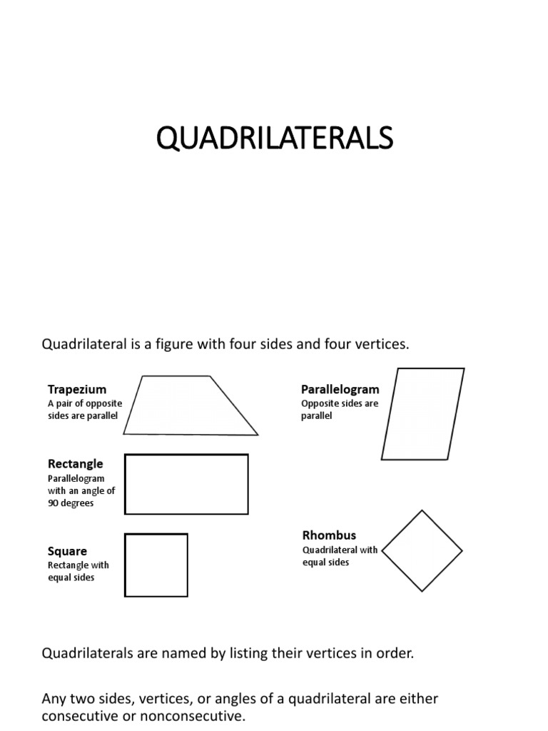 Solid Mensuration - Quadrilaterals | PDF