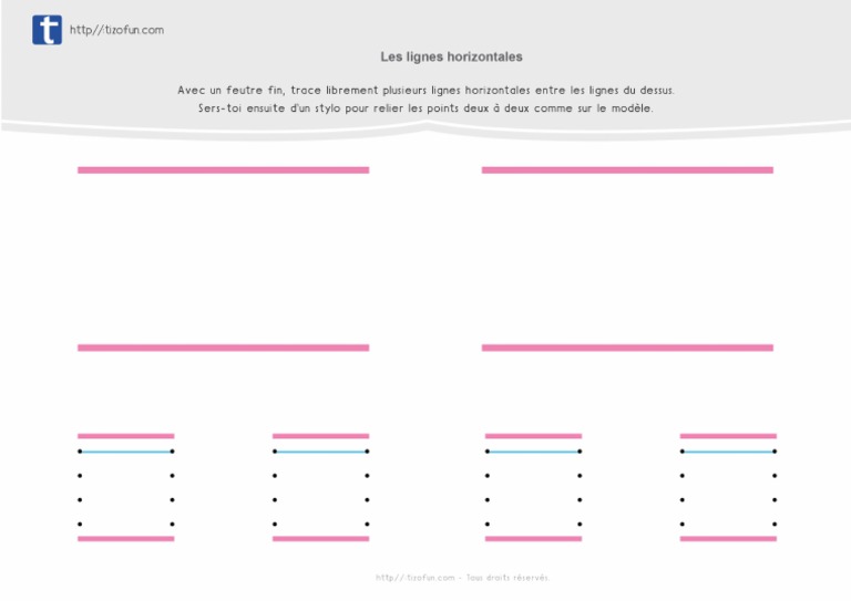 Graphisme Maternelle Les Lignes Horizontales 01 | PDF