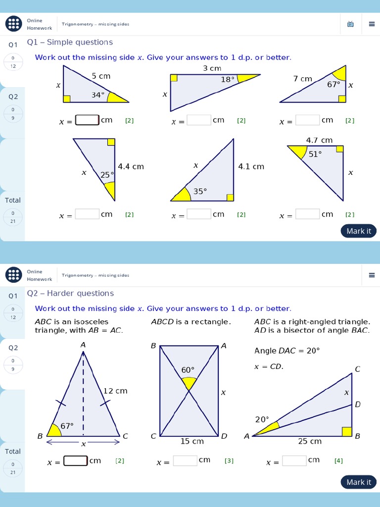 ez-Trigonometry – missing sides-1670261839969-f6d94b8d630a1235cf9c7 | PDF