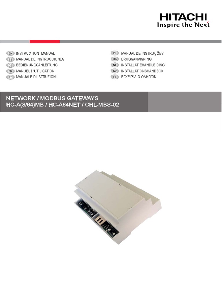 Network / Modbus Gateways HC-A (8/64) MB / HC-A64NET / CHL-MBS-02 | PDF | Arquitetura de rede ...