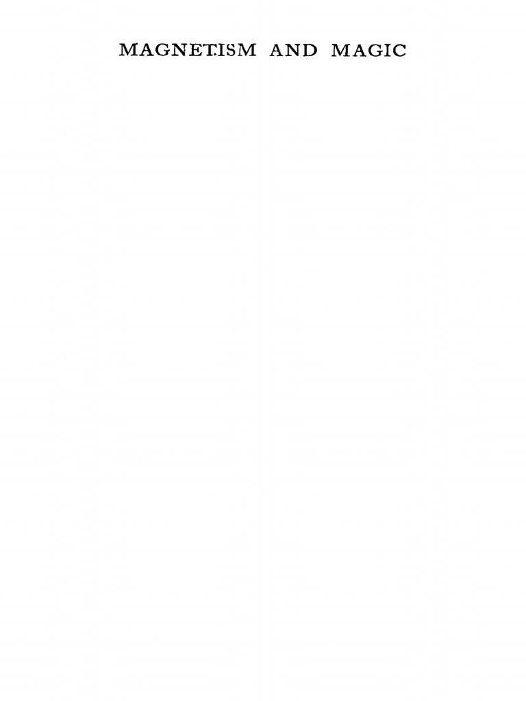 Magnetism and Magic, Du Potet | PDF | Hypnosis | Faith Healing