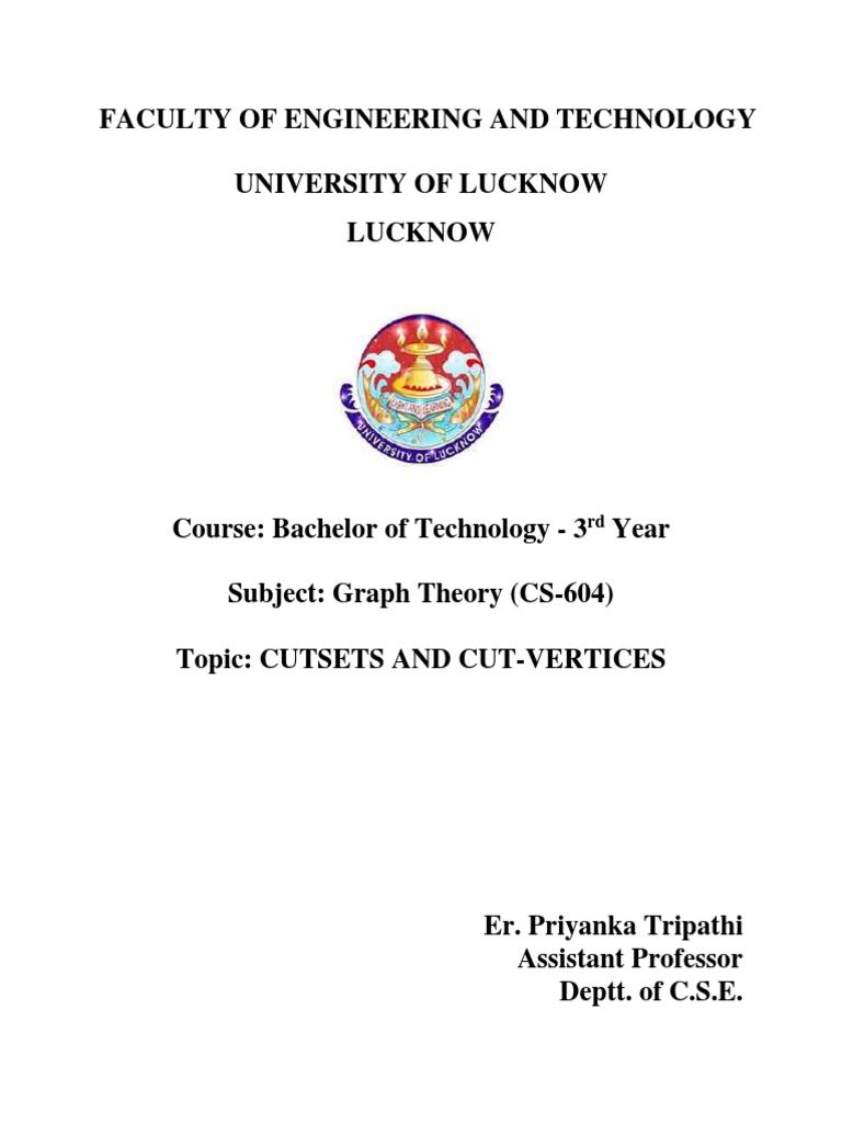 Cutsets and Cutvertices | PDF | Vertex (Graph Theory) | Combinatorics