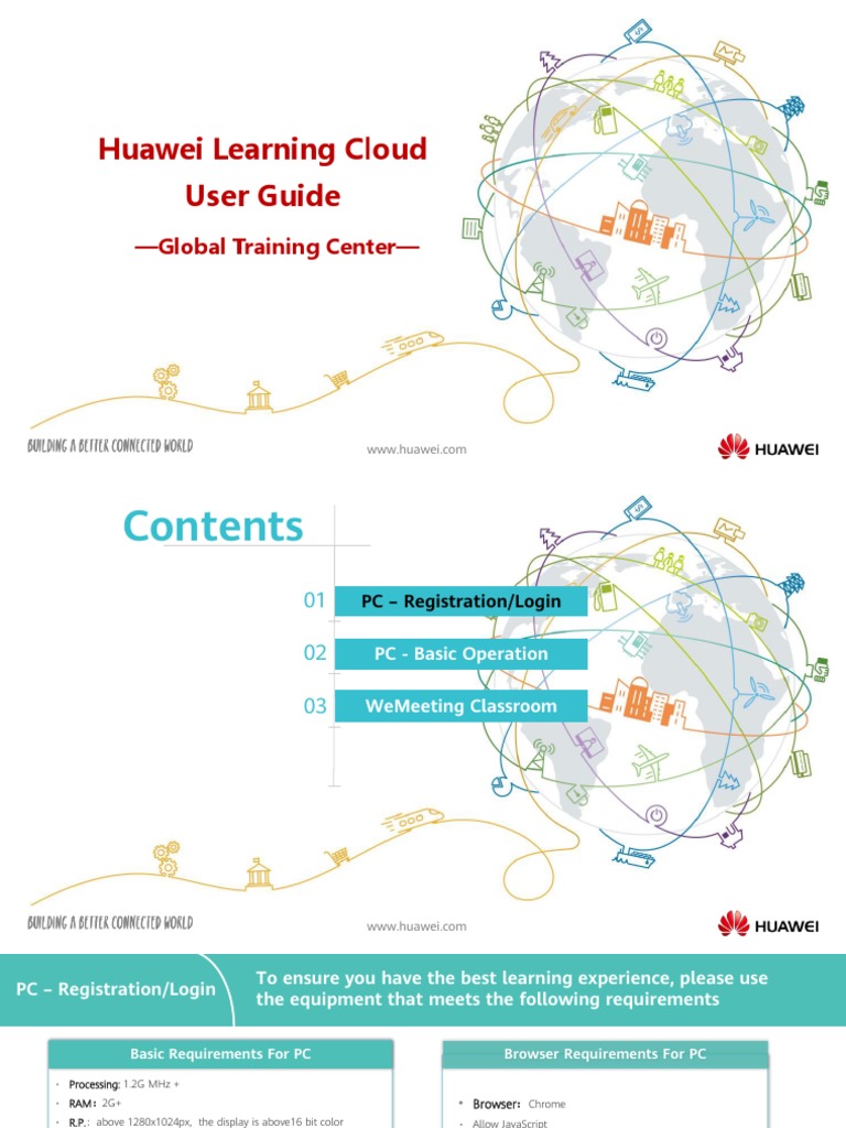 Huawei Learning Cloud User Guide-Trainee | PDF | Login | Password