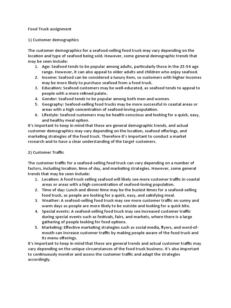 Food Truck Assignment | PDF | Curry | Foods