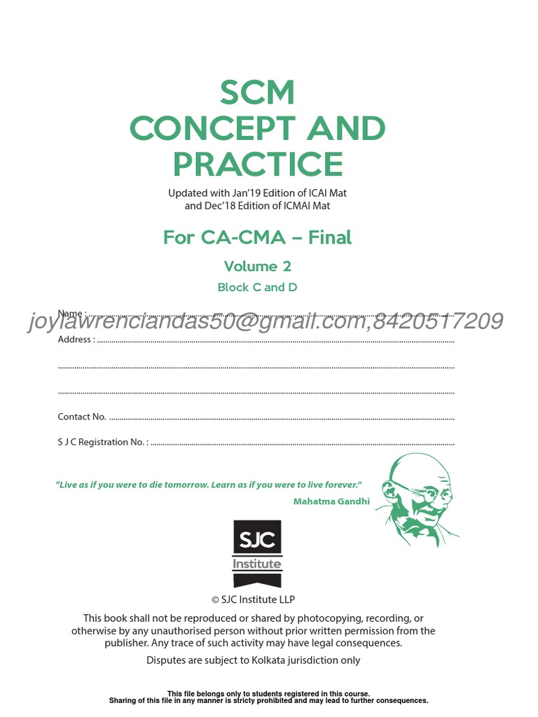 SCM Volume 2 | PDF | Six Sigma | Standard Deviation