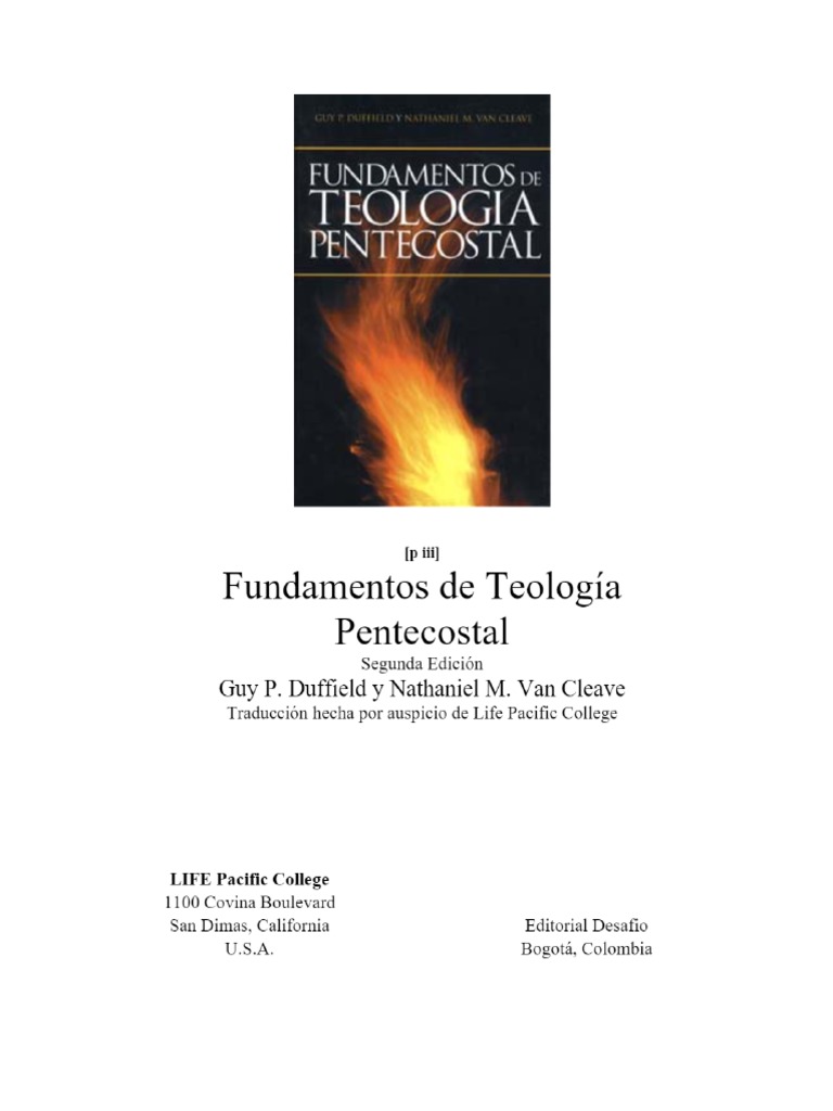Fundamentos de Teologia Pentecostal | PDF