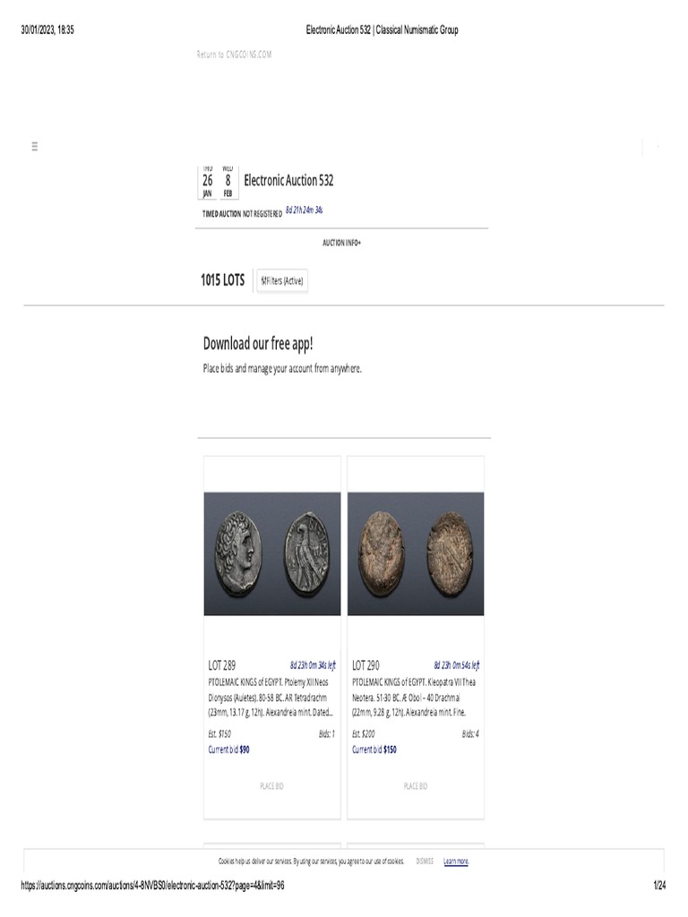 Classical Numismatic Group - Electronic Auction Eauction 532 - 4/11 | PDF