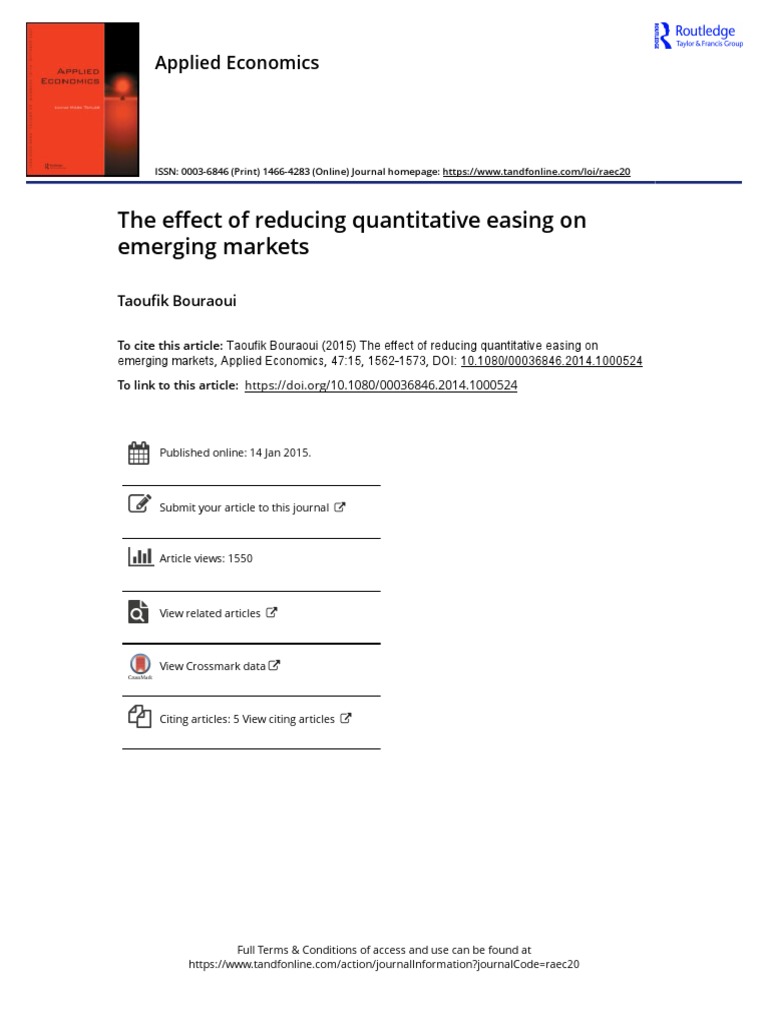 The Effect of Reducing Quantitative Easing On Emerging Markets | PDF ...