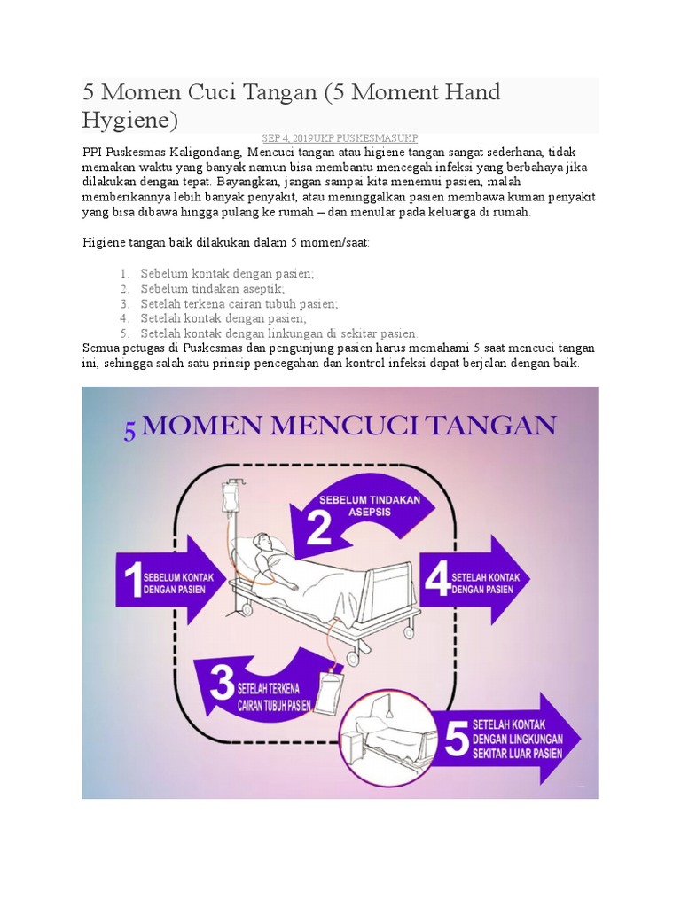 Lima Momen Cuci Tangan untuk Pencegahan | PDF