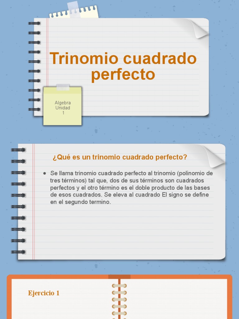 Trinomio Cuadrado Perfecto | PDF