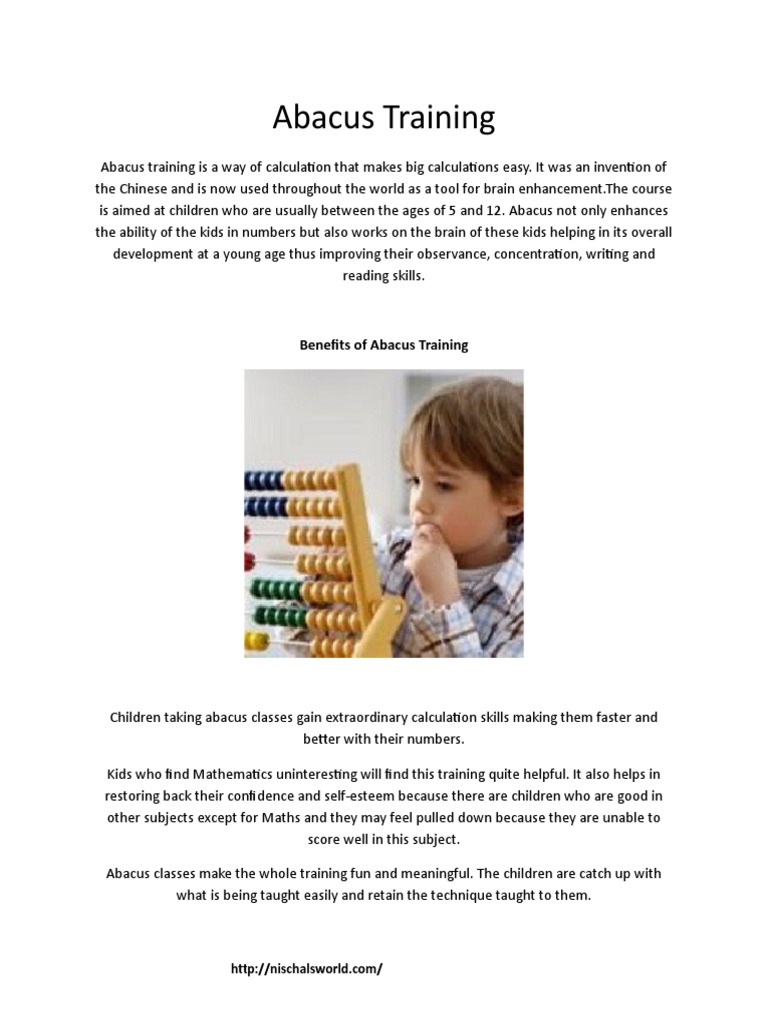 abacus training (1) | PDF | Memory | Cognitive Science