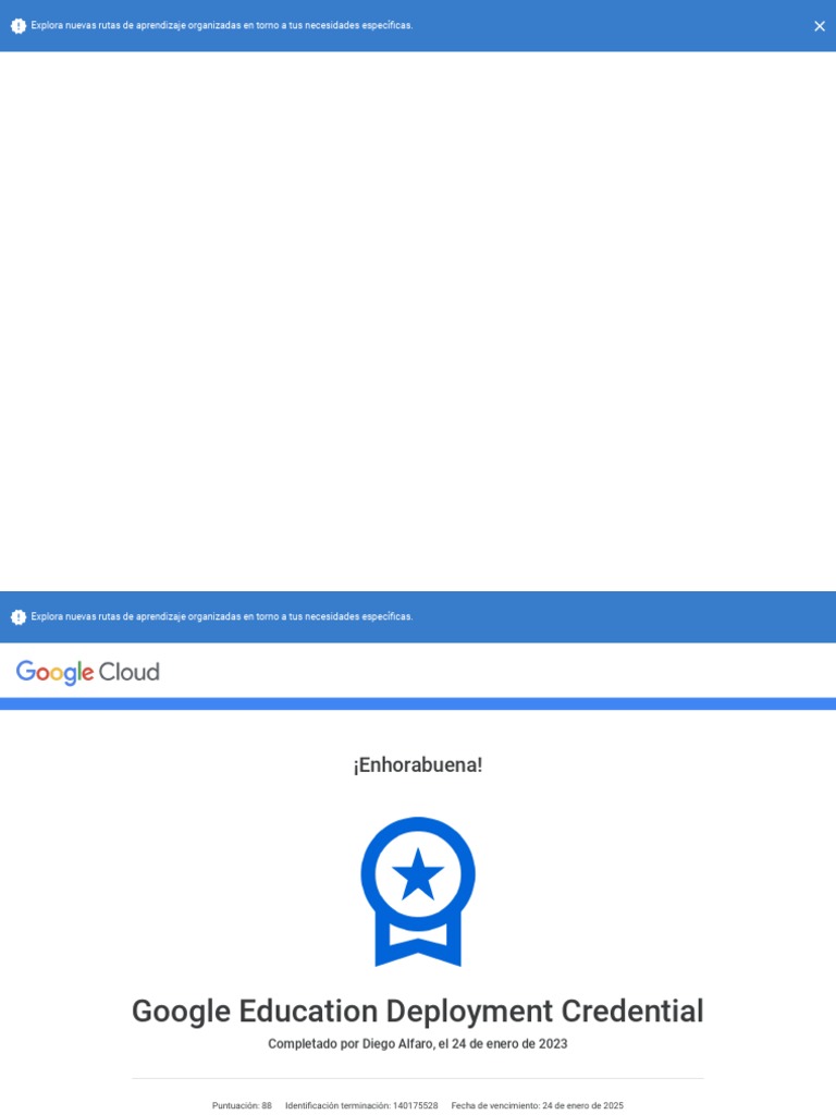 Google Education Deployment Credential - Google | PDF