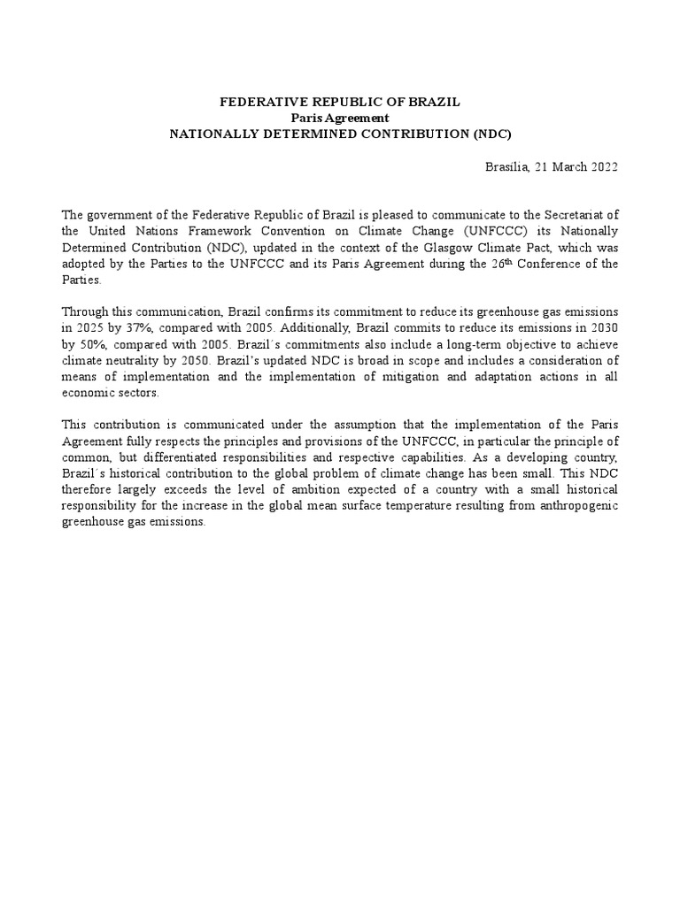 Updated - First NDC - FINAL PDF | PDF | Climate Change | Climate Change ...