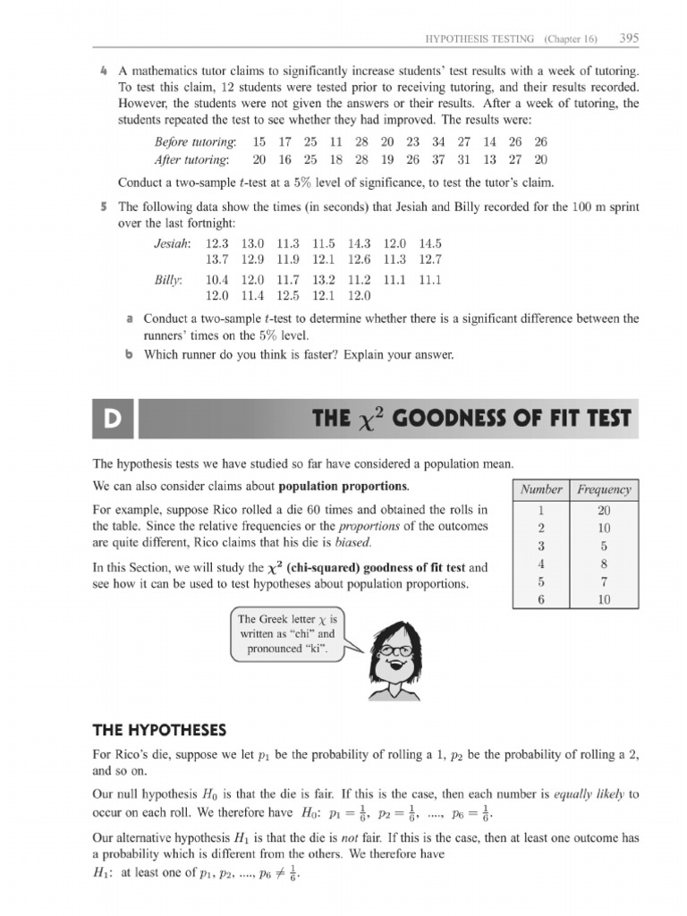 Exercise 16D1 Chi Squared Goodness of Fit | PDF