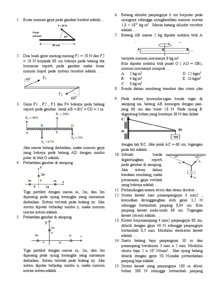 Kisi Kisi Fisika Kelas Xi | PDF