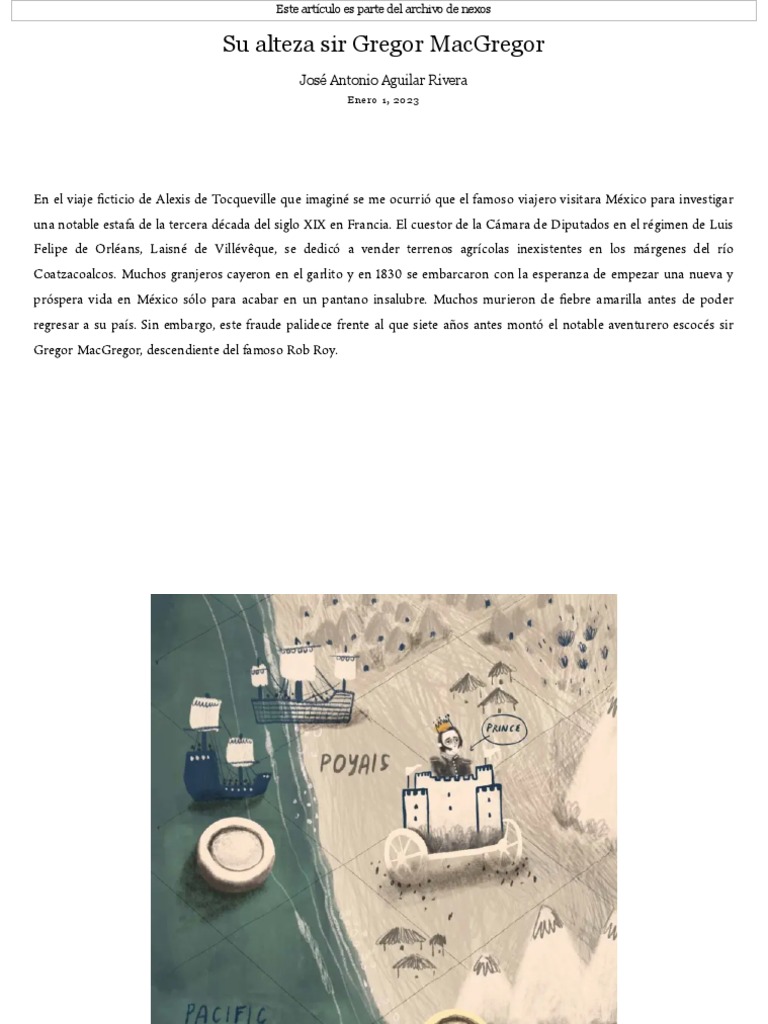 Su Alteza Sir Gregor MacGregor - Nexos | PDF