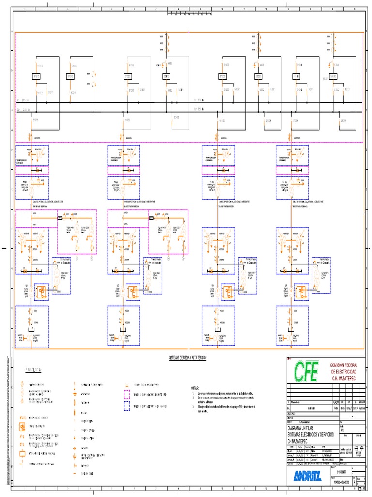 Mazatepec - Diagrama Unifilar - Media Tensión | PDF