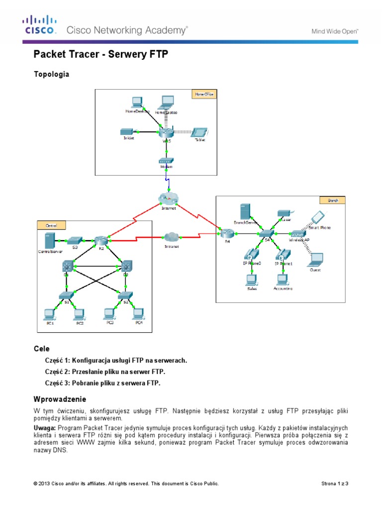 10.2.3.2 Packet Tracer - FTP Instructions | PDF