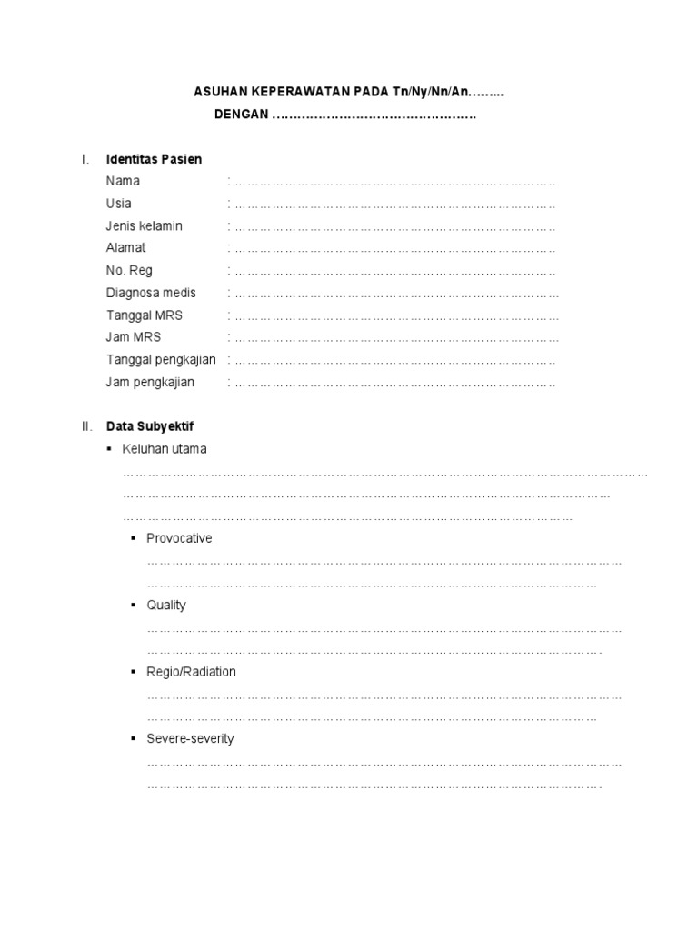 Format Askep Gadar Trauma | PDF | Clinical Medicine | Medicine