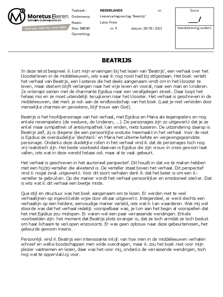 Beatrijs | PDF