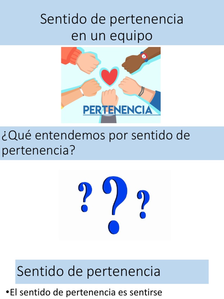 Sentido de Pertenencia | PDF | Comunicación | Valores