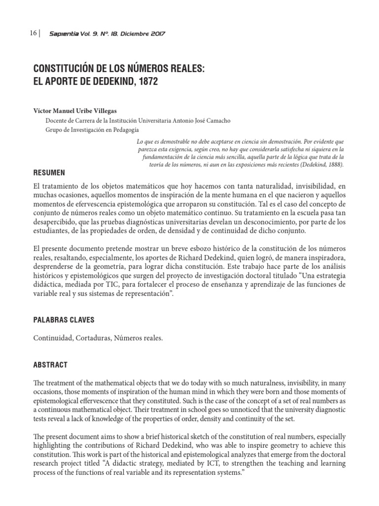 Revista Sapientia No. 18 17 22 | PDF