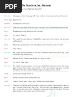 Three Little Pigs Play Script | PDF