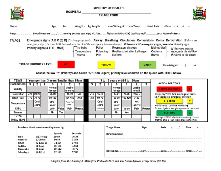 Ttriage Form | Download Free PDF | Blood Pressure | Medical Specialties