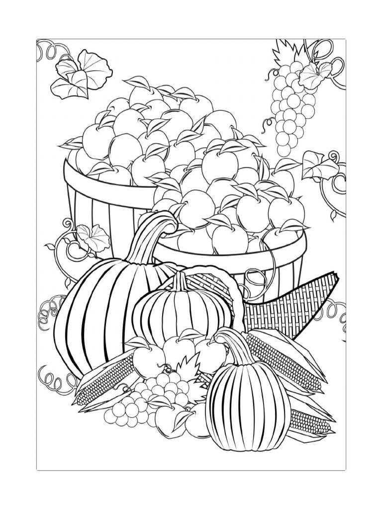 Autumn Coloring Book FREE PAGE | PDF