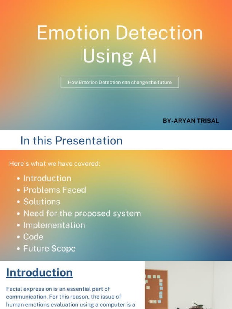 Emotion Detection Using Ai | PDF