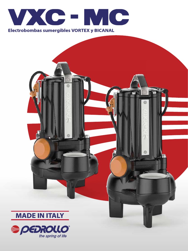 Electrobombas VXC y MC: Robustez y Eficiencia | PDF | Rodamiento (Mecánico) | Bomba