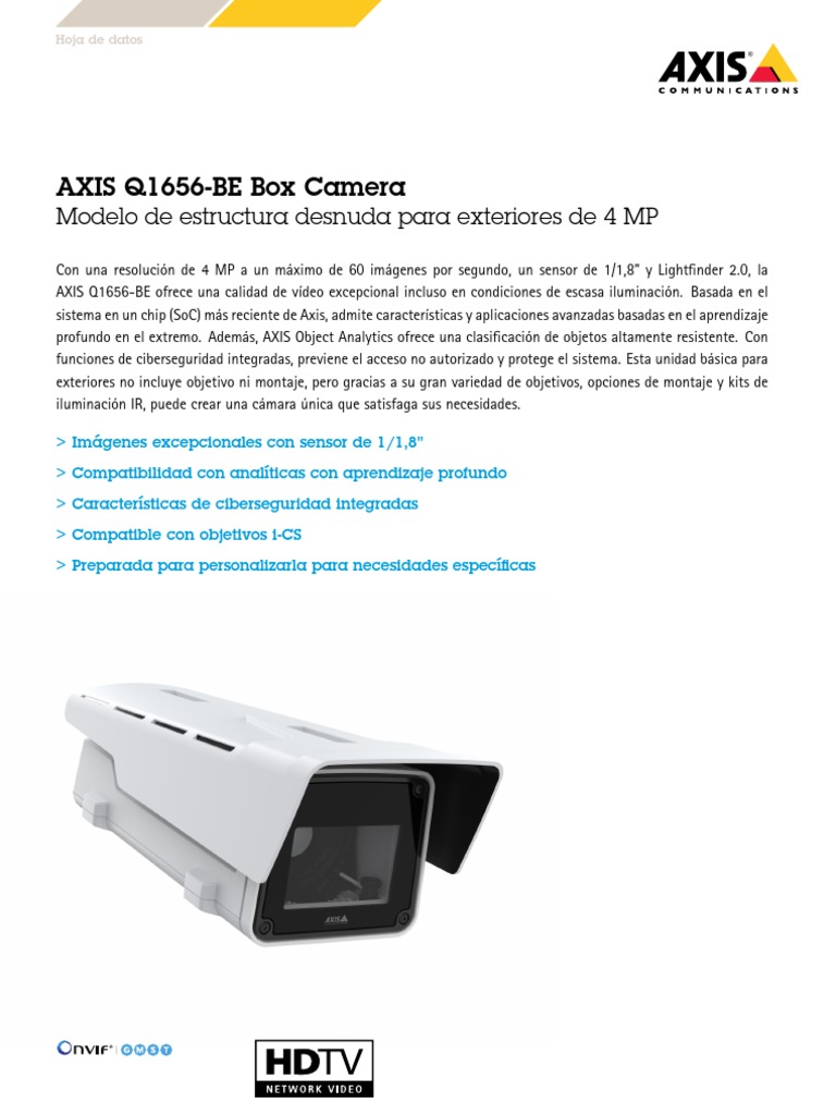 Axis Q1656-Be | PDF | Streaming Media | Vídeo