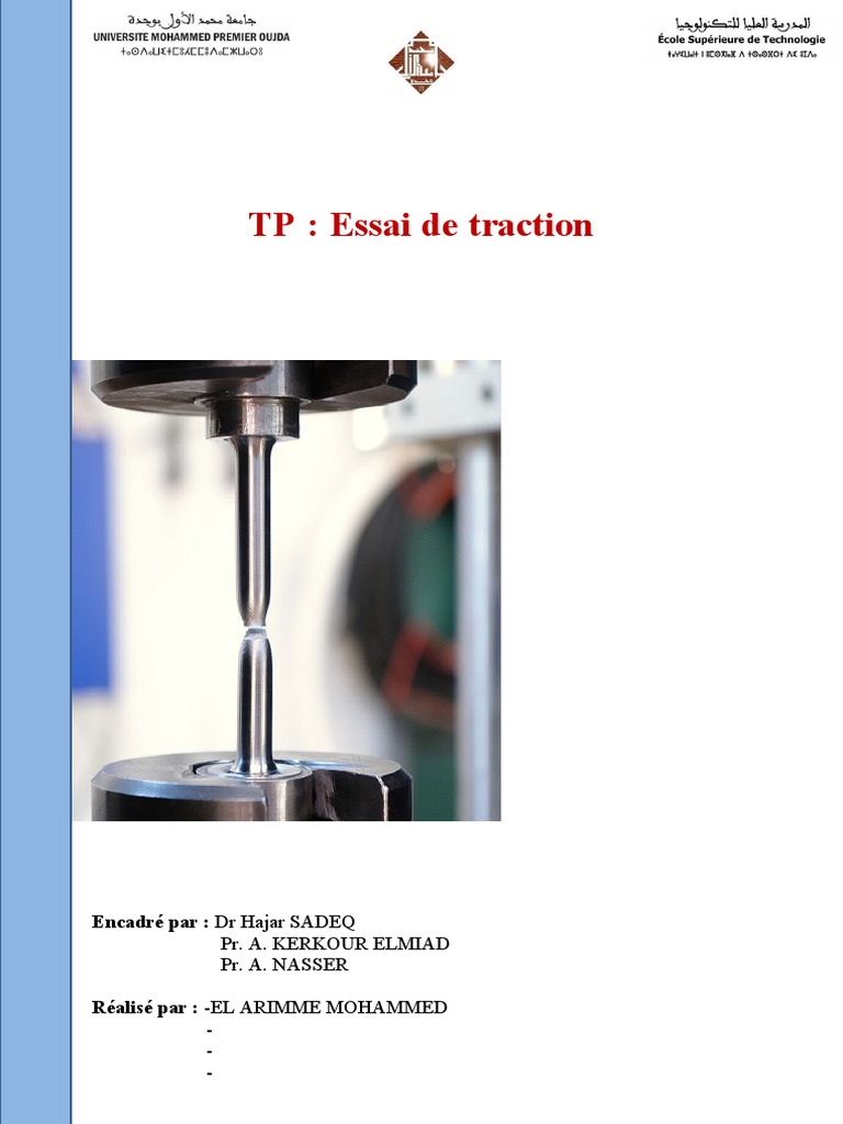 Essai de traction : analyse des matériaux | PDF | Déformation d'un ...